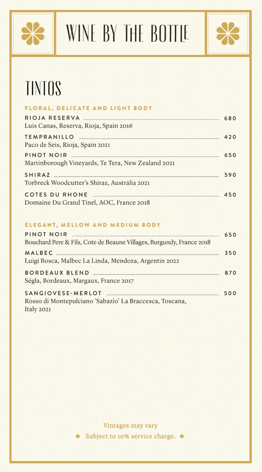 The Optimist - Drinks